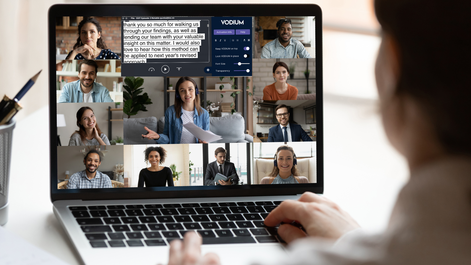 Teleprompter for Google Meet